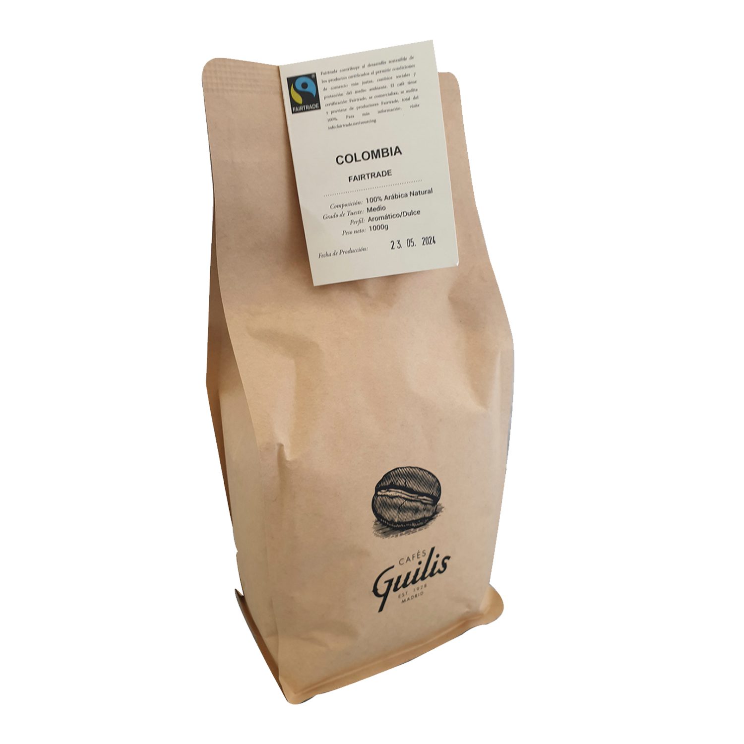 Café de Colombia Supremo Fair Trade en Grano 100% Arábica Tueste ...